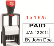 2160 1" x 1-5/8" Metal Self-Inking Dater. Customize with what you want ...